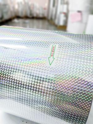 China Acrylic Glue Self Adhesive Holographic Film Sticker Matte Silver PET Normal Sticky for sale