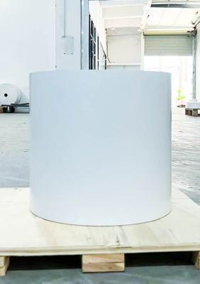 China Coated synthetic paper Thermal Paper Jumbo Roll 75u Surface Thickness Oil Glue for sale