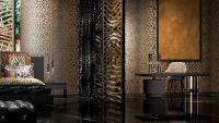 China Gold Luxury Leopard Print Decorative Stone Slab 900x2700mm for Hotel Home for sale