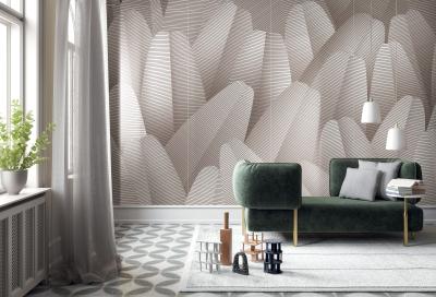 China Artistic Stone Slab 900x2700mm Banana Impression Decorative Rock Panel for Indoor Wall for sale