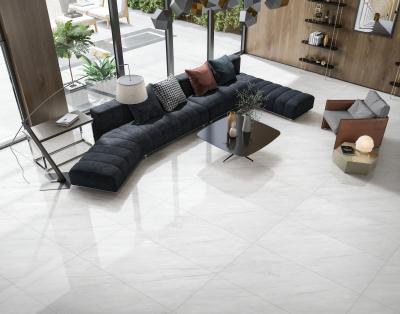 China Super White Texture Indoor Floor Tiles 600x600mm Bright Surface Soft Light Living Room for sale