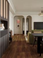 China Black Walnut SPC Luxury Vinyl Flooring 5mm Stain Resistant Non Toxic Odorless Click Lock for sale