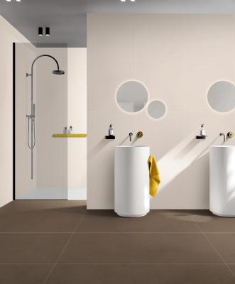 China Deep Coffee Leather Texture Porcelain Tiles 600x600mm Anti Slip Indoor Floor Tile for sale