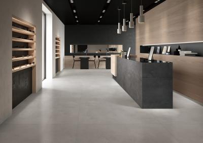 China Micro Cement Indoor Tiles 600x1200mm Medium Gray Antique Floor Tiles for sale