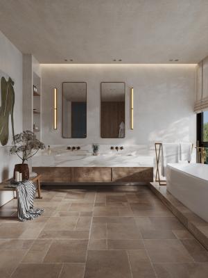 China Rustic Limestone Tiles 60x60cm Antique Stone Pavers for High End Courtyard Decoration for sale