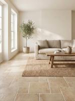 China Curved Edge French Limestone Garden Paving Brick 4 Size Mix Set for sale
