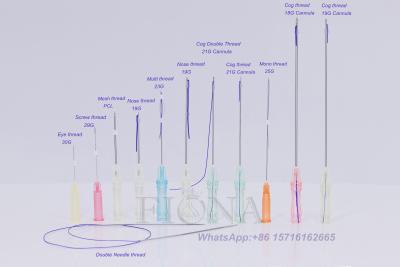 China PDO PCL PLACL L Type Cannula Cog Thread Lift For Face And Body Lifting for sale