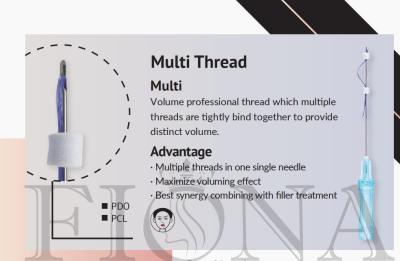 China Pdo Multithread Lift For Anti Aging / Thread Lifting Pdo Thread 10 Lines 21G38MM for sale