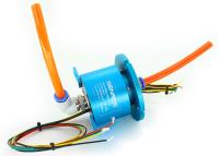 China 2A High Speed Pneumatic Rotary Union Hollow Shaft Slip Ring With 1 Passage 12 Circuits for sale