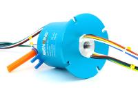 China 2A High Speed Pneumatic Rotary Union Hollow Shaft Slip Ring With 1 Passage 12 Circuits for sale