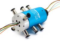 China 4 Passage Electrical Pnuematic Rotary Union 6~36 Circuits for sale