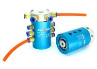 China Lightweight 6 Passage Pneumatic Rotary Coupling Senring Electronics Support G1/8 Port for sale