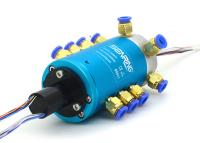 China Lightweight 6 Passage Pneumatic Rotary Coupling Senring Electronics Support G1/8 Port for sale
