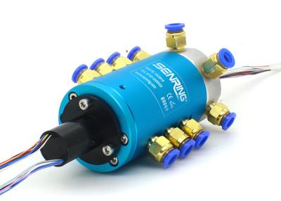 China Lightweight 6 Passage Pneumatic Rotary Coupling Senring Electronics Support G1/8 Port for sale