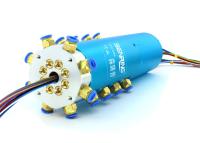 China Custom Pneumatic Rotary Union Slip Ring Electrical Connector 250RPM for sale
