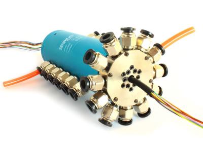 China M5 Port Pneumatic Rotating Joint Sliprings With 6-56 Electrical Wires for sale