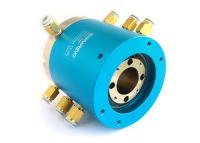 China 30mm Hollow Pneumatic Electric Brushless Slip Ring Rotating Connector for sale