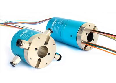 China 24 Wire Hollow Shaft Slip Ring Electrical Contacts Rotary Unions 250RPM for sale