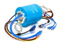 China Industrial Bus Signal Slip Ring Rotary Joint Electrical Connector Hole 50mm OD 130mm for sale