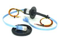 China Miniature Gigabit Ethernet Rotary Electrical Joint Contactless Slip Ring 100M / 1000M for sale