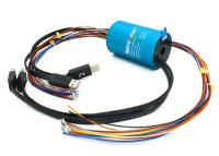 China ODM USB2.0 Signal Vacuum Low Voltage Slip Ring 1~24 Circuits for sale