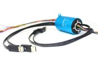 China ODM USB2.0 Signal Vacuum Low Voltage Slip Ring 1~24 Circuits for sale