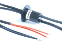 China 250RPM Custom Slip Ring 6 Wire Capsule Slip Ring With Flange 50A for sale
