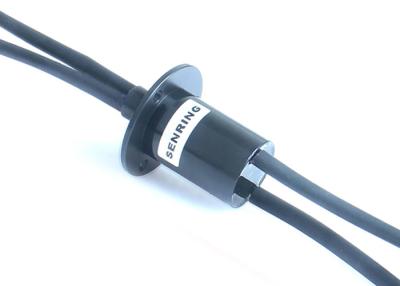 China 250RPM Custom Slip Ring 6 Wire Capsule Slip Ring With Flange 50A for sale
