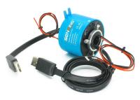 China Industrial Electrical Separate Slip Ring Single Channel USB2.0 IEEE1394 56mm for sale