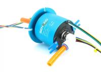 China High Speed 2 Passages Pneumatic Hydraulic Rotary Union Support Transmit Signal for sale