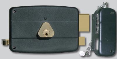 China 35mm - 50mm Door  Vertical Rim Lock With Strike Plate Included Brass Or Steel Dead Bolt Material for sale