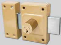China Rim Door Lock Surface Mounted Security Night Latch Lock 50 / 60 / 70mm Backset for Customer Requirements for sale