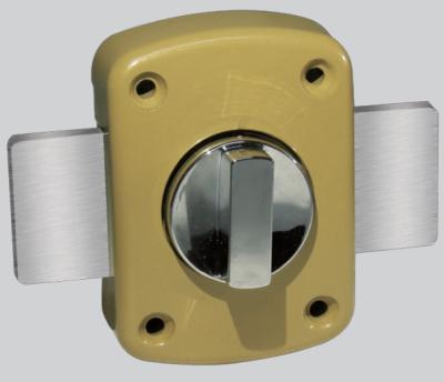 China Household Door Antique Rim Lock Brass Steel Dead Bolt 25mm Backset for sale