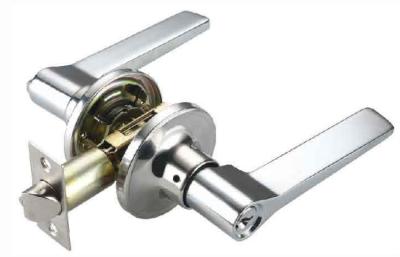 China Changeable Square Corner 25x57mm Faceplate Tubular Lever Lock with Yale Keyway 60mm-70mm Backset for sale