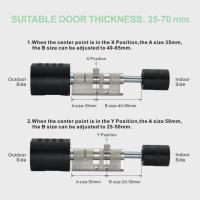 China Bluetooth Silver  Smart Lock Cylinder Secure Access Control Smart Key Cylinder for sale