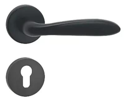 China Indoor Toilet Door Lock Handle Made Of Aluminum Alloy Door Thickness 35-60mm Sleek Modern Design for sale