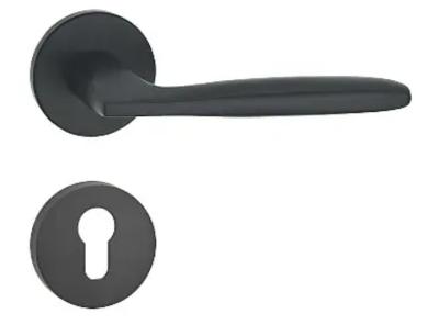 China Aluminum Alloy Bathroom Door Lock Handle For 35-60mm Door Thickness In Modern Design for sale