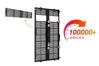 China Transparent Outdoor Rental LED Display RT1000 Series 70%+ Transparency IP65 Die-Cast Aluminum Cabinet for sale