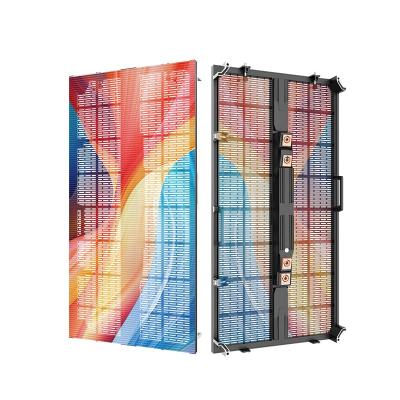 China Transparent Outdoor Rental LED Display RT1000 Series 70%+ Transparency IP65 Die-Cast Aluminum Cabinet for sale