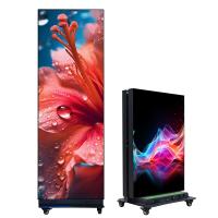 China P1.25 P1.5 Indoor LED Poster Display Foldable Double Sided Digital Signage ABXING FS for sale