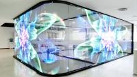 China P3.91 P6 Holographic Transparent LED Display See Through Cuttable Digital Signage ABXING Raster for sale