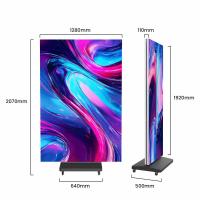 China P1.25 P1.86 Indoor LED Poster Display Tri Fold Portable Digital Signage ABXING for sale
