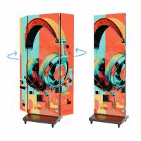 China P1.25 P1.86 Indoor LED Poster Display Tri Fold Portable Digital Signage ABXING for sale