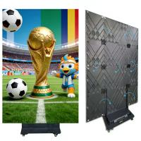 China P1.25 P1.86 Indoor LED Poster Display Tri Fold Portable Digital Signage ABXING for sale