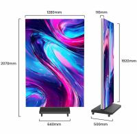 China GOB Triple Folding LED Poster Screen — P1.25 / P1.53 / P1.86 / P2.5 Indoor LED Display for Shopping Mall & Retail for sale