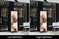 China 640×1920mm Standing LED Screen Poster — P1.5 / P1.86 / P2 / P2.5 Indoor & Covered-Outdoor Advertising Display for sale