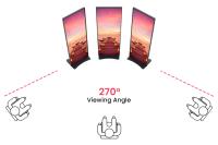 China 640×1920mm Standing LED Screen Poster — P1.5 / P1.86 / P2 / P2.5 Indoor & Covered-Outdoor Advertising Display for sale