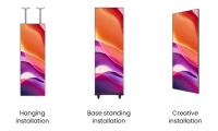 China 640×1920mm Standing LED Screen Poster — P1.5 / P1.86 / P2 / P2.5 Indoor & Covered-Outdoor Advertising Display for sale