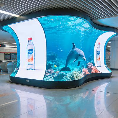 China Flexible LED Display P2.5 P2.0 P1.86 P1.5 P1.25 for Creative Irregular Shape for sale