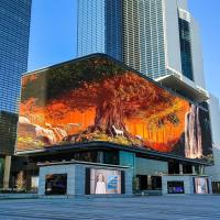 China P10 P15 Outdoor Transparent LED Display IP66 Media Facade Building Wrap Screen ABXING OM for sale